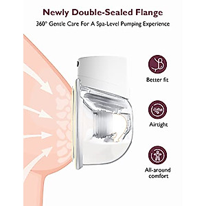 Momcozy S12 Pro Hands-Free Breast Pump Wearable, Double Wireless Pump with Comfortable Double-Sealed Flange, 3 Modes & 9 Levels Electric Pump Portable, Smart Display, 24mm, 2 Pack