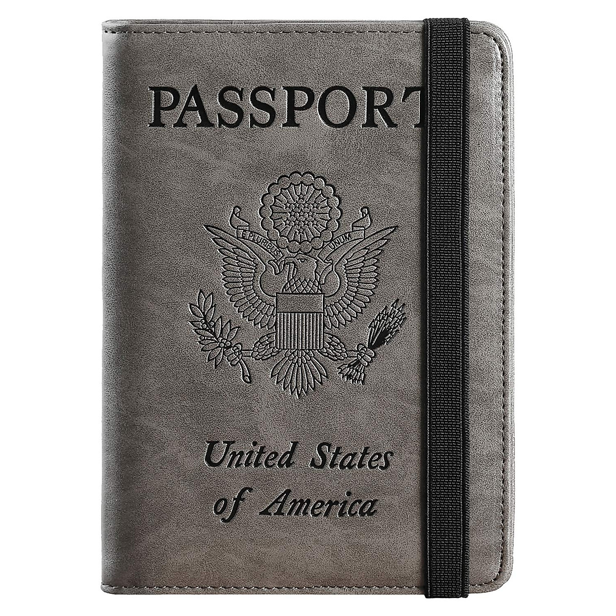 Passport Holder Cover Wallet Travel Essentials RFID Blocking Leather Card Case International Travel Must Haves Travel Accessories for Women Men(101#Coffee Grey)