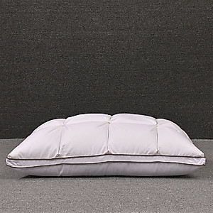TAKESH Pillows Three-Layer Down Pillow Bread Type White Goose Down Pillow Adult Single Five-Star Hotel Duvet Cover White Pillow