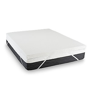 ZenWave 3" King Size Gel Memory Foam Mattress Topper, Washable Cover, Infused with Calming Hemp Extract, CertiPUR-US Certified