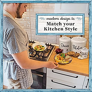 Home Acre Designs Food Storage Container with Airtight Lids for Vegetables, Potato, Onion & Garlic, Set of 3, Large