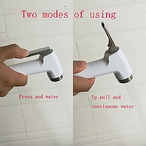 LikeHome Bidet Sprayer for Toilet Cloth Diaper Sprayer Shattaf Handheld Bidet Rinse Spray Head Hand Bidet Toilet Attachment Sprayer White（Without T-Adapter）
