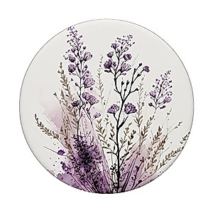 Purple Lavender Blossom Leaves Flowers Floral Girly PopSockets Swappable PopGrip