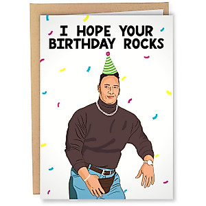 Sleazy Greetings Funny Birthday Card For Women or Men | Cute Birthday Card For Him Her | Pun Adult Friend Bday Card with Envelope | Hope Your Birthday Rocks
