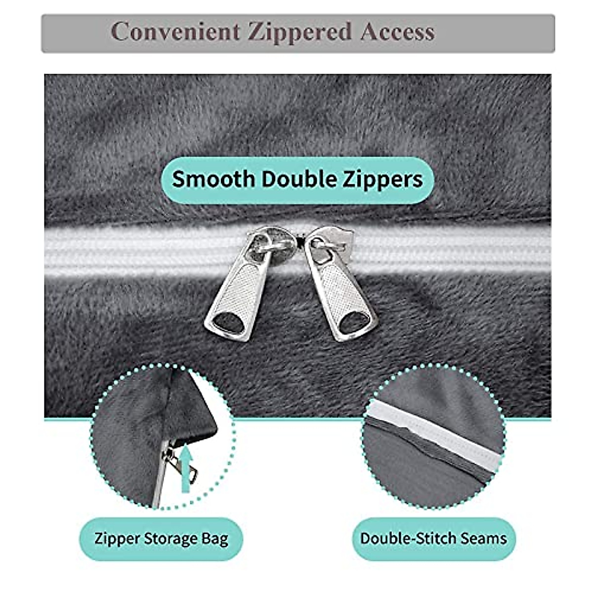 LEONEBEBE Pregnancy Pillow Case Perfect for U-Shaped 49" Full Body Maternity Pillow for Pregnancy Women Sleeping, Only Pillow Cover