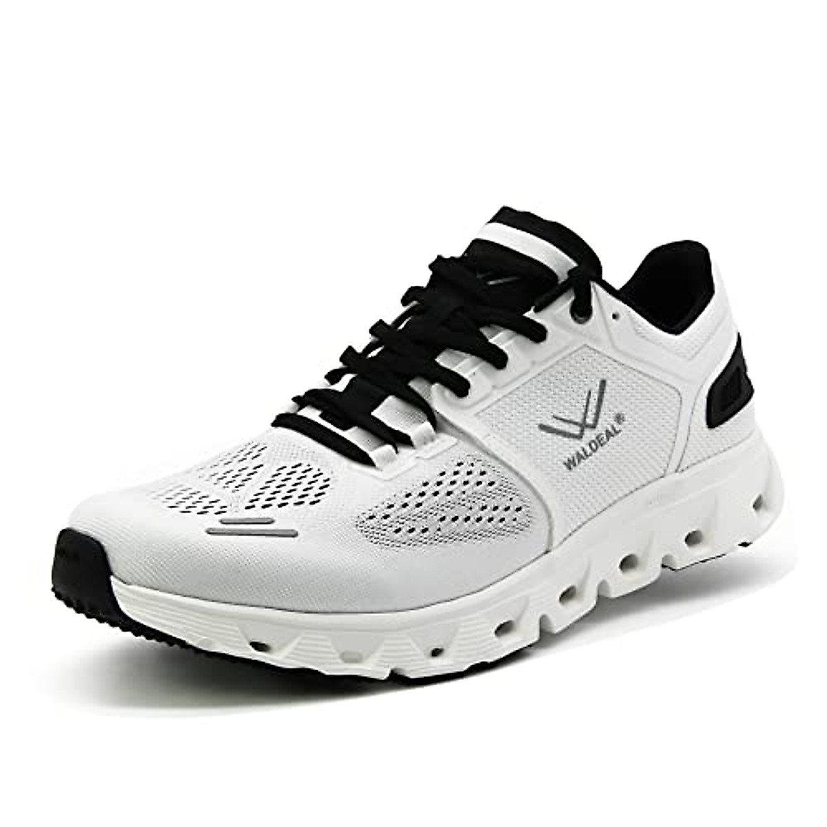 Waldeal Women's Trail Running Shoes - Lightweight Breathable Athletic Sneakers for Outdoor Hiking-8.5 White/Black