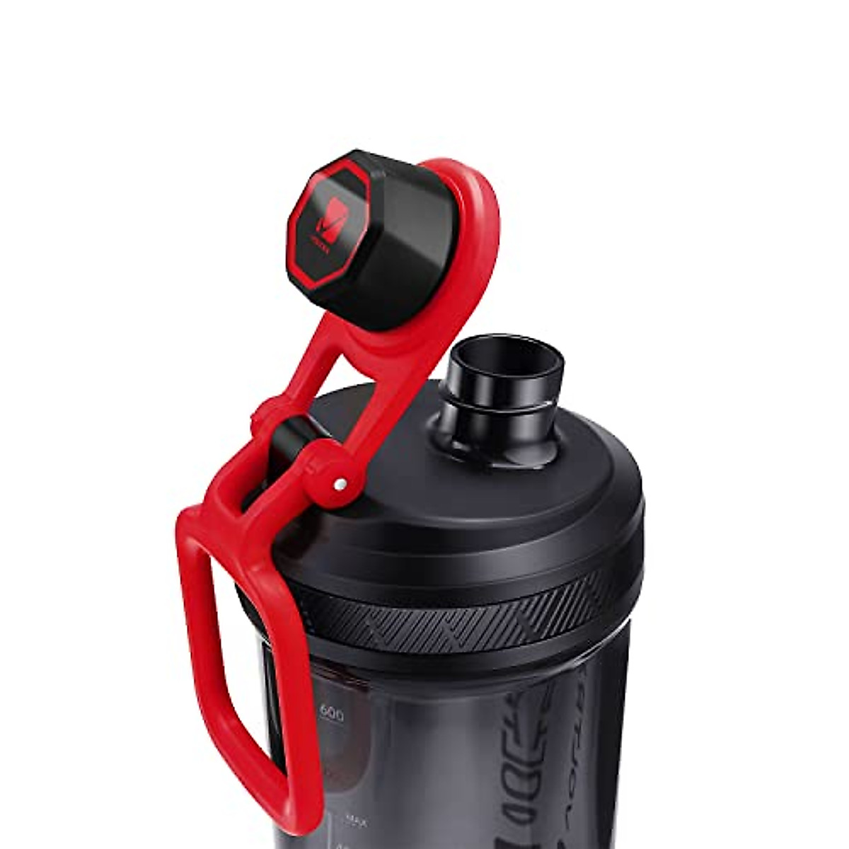VOLTRX Shaker Bottle, Gallium USB C Rechargeable Electric Protein Shake Mixer, Shaker Cups for Meal Replacement Shakes, BPA Free, Made with Tritan, 24oz