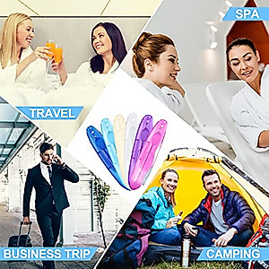 Nuogo 100 Pieces Travel Toothbrushes Folding Tooth Brush Portable Soft Collapsable Toothbrush Bulk for Kids Adult Camping Hiking Travel Supplies, 6 Colors