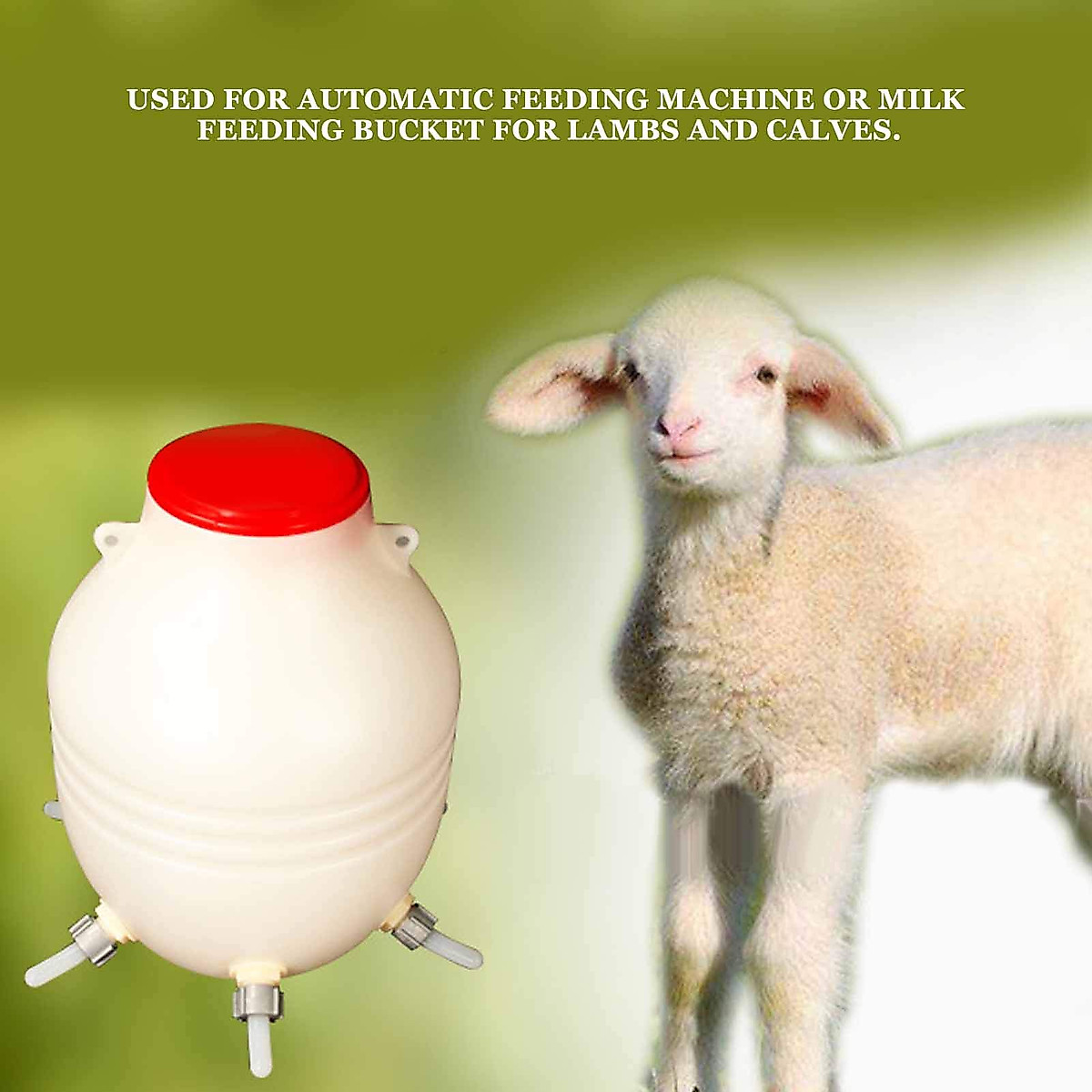10pcs Lamb Feeding Nipple, Goats Sheep Cow Milk Bottle Bucket Nipple Replacement Soft Gel Pacifier