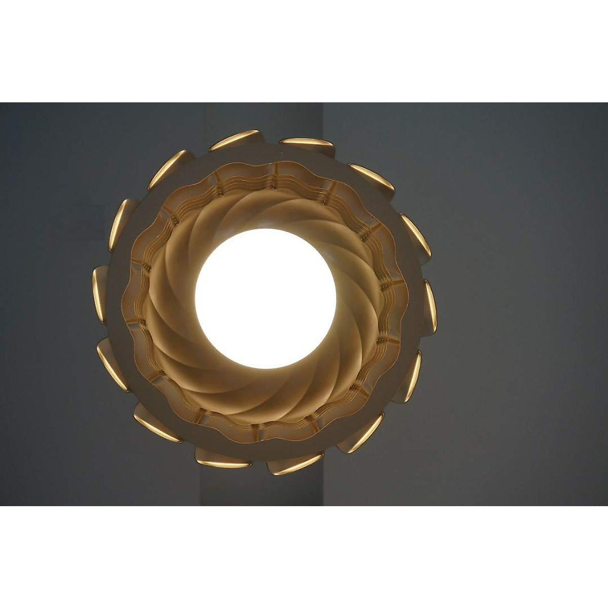 Todays Fans Oceano Bladeless Ceiling Fan, 6 Speeds with LED Light, 23" (Gold)