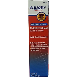 Equate Maximum Strength 1% Hydrocortisone Anti-Itch Cream, 2 oz