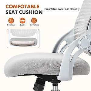 Office Chair, Desk Chair, Ergonomic Home Office Desk Chairs, Computer Chair with Comfortable Armrests, Mesh Desk Chairs with Wheels, Office Desk Chair, Mid-Back Task Chair with Lumbar Support