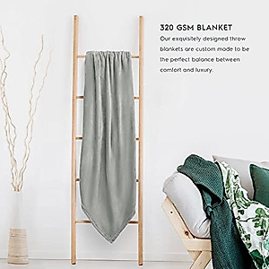 TAFTS Throw Blankets - Ultra Plush 320GSM - Soft, Ultra Comfy, Fluffy and Fuzzy - Plush Blankets and Throws for Couch, Bed & Living Room - All Seasons - Blankets King Size - Space Grey