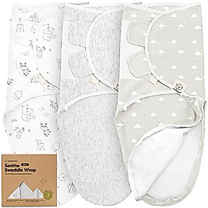3-Pack Baby Swaddle Sleep Sacks with Zipper - Newborn Swaddle Sack, Baby Swaddles Sleep Sack 0-3 Months, Wearable Blanket Baby, Baby Swaddle Blanket Wrap, Swaddle Sack, Easy Change Swaddle (Aspire)