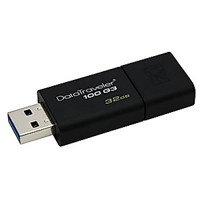 Kingston Digital 32GB DataTraveler 100 G3 USB 3.0 Flash Drive, 2 Pack (KW-U713202-8A)
