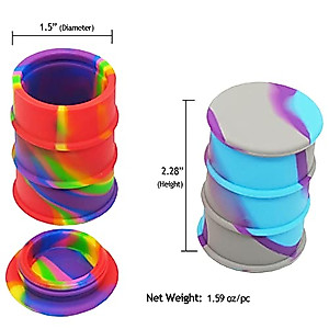 KUVIS 26ml Barrel Silicone Containers Concentrate Oil Non-stick Jars Food Grade (3)