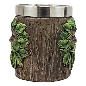 Ebros Gift Whimsical Magic Forest Spirit Chibi Greenman Drink Mug With Tree Bark Design Texture Beer Stein Tankard Coffee Cup 16oz Fantasy Willow Of The Wisteria Woods