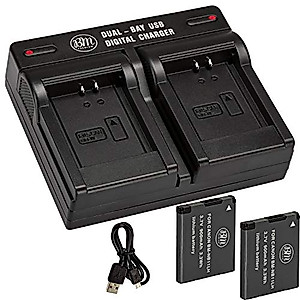 BM 2 NB-11LH Batteries and Dual Battery Charger for Canon Elph 135, Elph 140, Elph 150, Elph 160, Elph 170, Elph 180, Elph 190, Elph 320 HS, Elph 340, Elph 350, Elph 360, SX400, SX410, SX420 Cameras