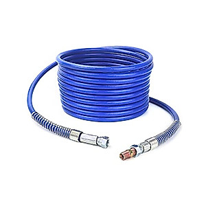 QWORK Airless Paint Hose, 25 Ft. x 1/4 in Airless Paint Sprayer Hose, 3300 PSI Universal Flexible Fiber Tube, High Pressure Sprayer Tube, Blue