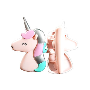 Pink Unicorn Style Beach Towel Clips Jumbo Size for Beach Chair, Cruise Beach Patio, Pool Accessories for Chairs, Household Clip, Baby Stroller. by C&H Solutions