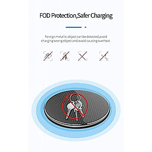 Wireless Charger PAD+External Receiver U01 for Samsung Galaxy A12 A22 A32 A42 A52 A72 4G 5G Black