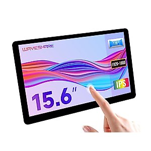 waveshare 15.6inch Capacitive Touch Screen LCD Compatible with Raspberry Pi 4B/3B+/3A+/2B/B+/A+/Zero/Zero W/WH/Zero 2W CM3+/4 1920×1080 Resolution HDMI IPS Supports Jetson Nano/Windows