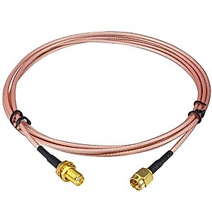Nisaea SMA Cable 4G Antenna Extension Cable SMA Male to SMA Female RF Cable Low Loss RG316 3ft 1 Metre for DAB Car Aerial, WiFi FPV Antenna GSM,4G LTE Antenna Router,Homematic Pigtail Lead