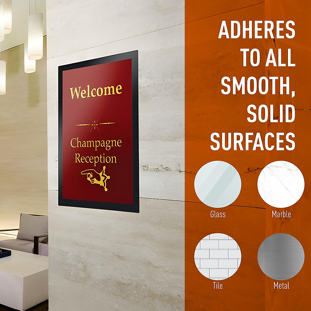 DURABLE Self-Adhesive Magnetic DURAFRAME Document Sign Holder, Letter-Size 8-1/2" x 11", Black, 2 Pack (476801)