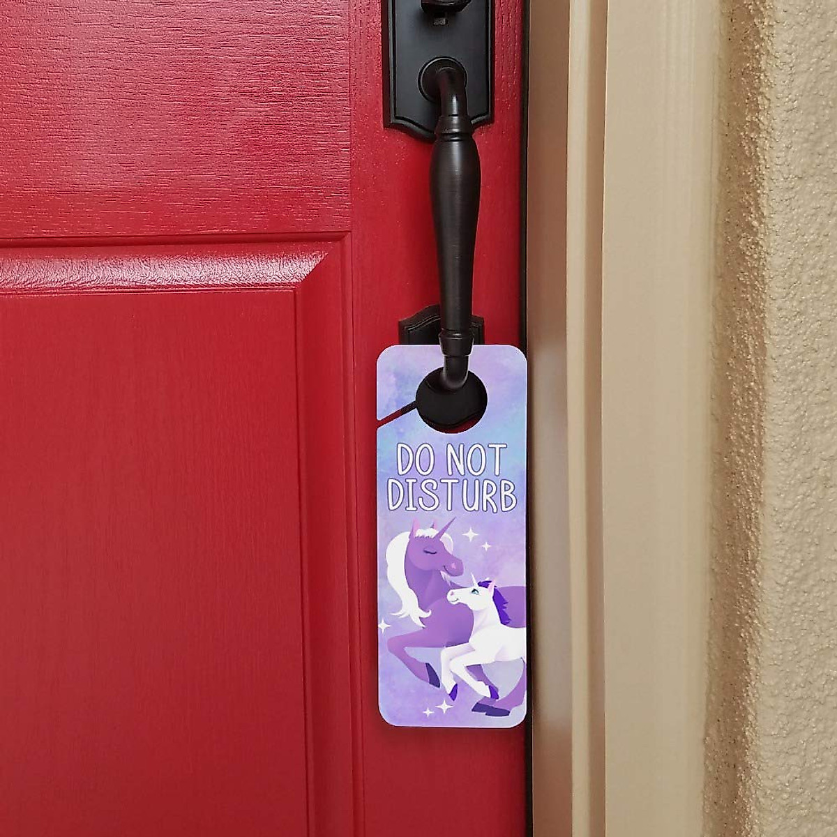 GRAPHICS & MORE Magical Mom Unicorn and Baby Plastic Door Knob Hanger Sign