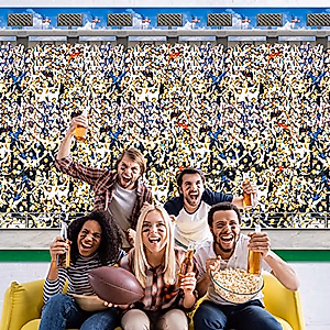 3 Pack Plastic Deck Stadium Photography Backdrop Decorations for Sports Theme Birthday Party, Football Baseball Soccer Backdrop Game Day Photo Booth Background Wallpaper Party Supplies, 54 x 108 Inch