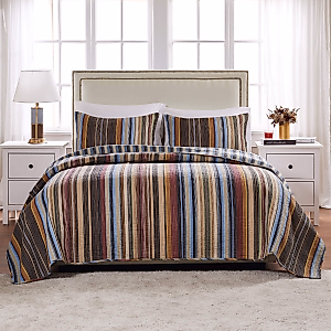 Greenland Home Barefoot Bungalow Durango Quilt Set, Full/Queen, Natural,GL-1603NMSQ, 3-Piece