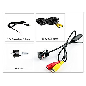 Front View Camera, EKYLIN Car Auto Front View Camera Forward Cam Screw Bumper Mount Universal Fit Non-Mirror Image w/o Parking Assistance Grid Lines