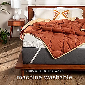 ViscoSoft Twin XL Extra Long Topper + Comforter Bundle