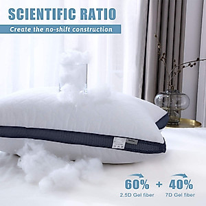 Meoflaw Pillows for Sleeping(2-Pack) , Luxury Hotel Gel Pillow ,Bed Pillows for Side and Back Sleeper (Queen)