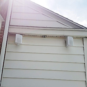 Herdio 5.25 Inch 300 Watts Indoor Outdoor Bluetooth Speakers Waterproof Wall Mount Speakers Wired System All Weather Resistant for Patio Porch Home Theather Backyard(White)