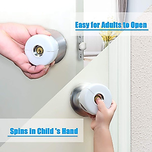 SHINY HANDLES Door Knob Covers Babyproof 2 Pack，Baby Safety Door Handle Covers,Door Knob Safety Cover for Toddlers