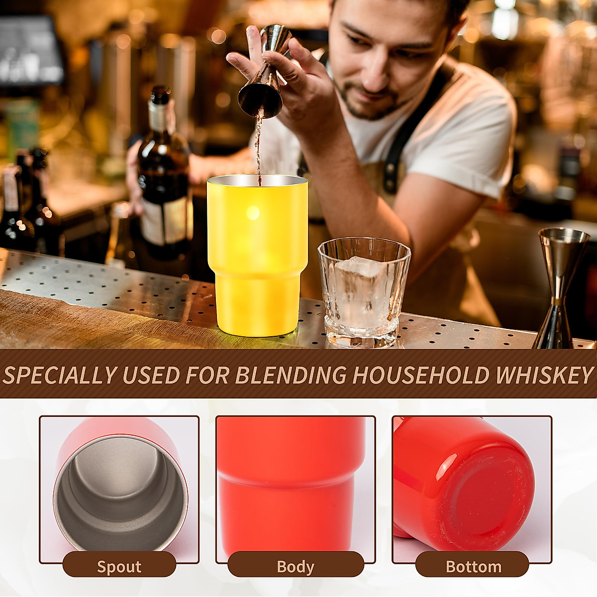 Hanna Roberts Mini Tumbler Shot Glass with Straw, Mini Tumbler Cups, Espresso coffee cups, Metal Mini 3oz Shot Glass Tumbler with Straw & Lid (6pcs) Home or Outdoor for Dink and Espresso