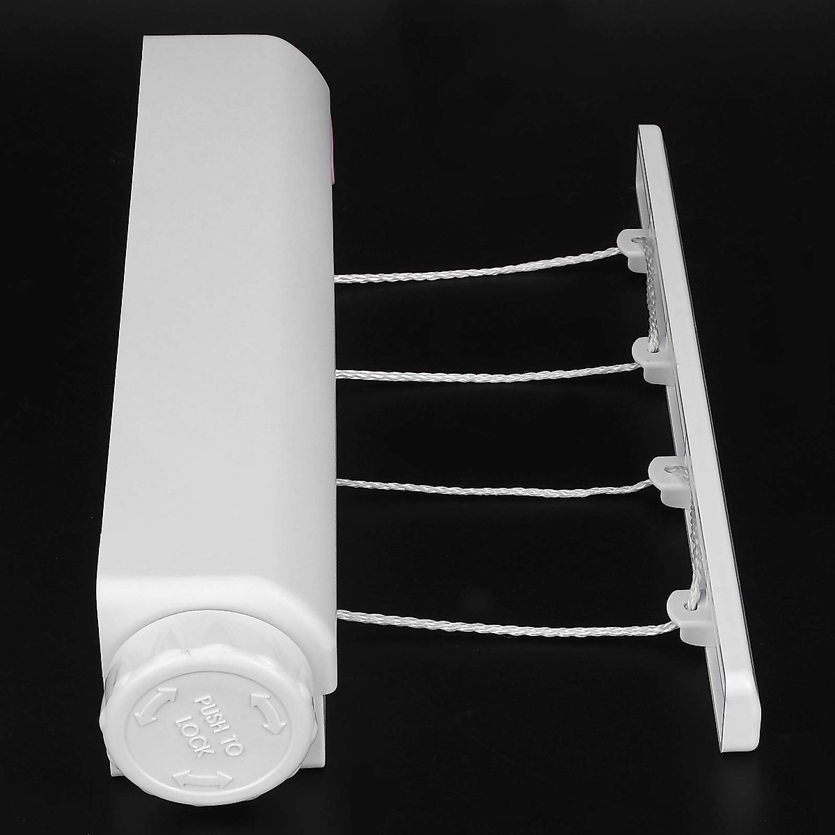 Retractable Clothesline, Indoor Outdoor Extendable Washing Line Rope Clothes Drying Rack Wall Mounted Laundry Dryer Ropes for Hotels Terraces Balconies (3.2m/10.5ft, Four Ropes)