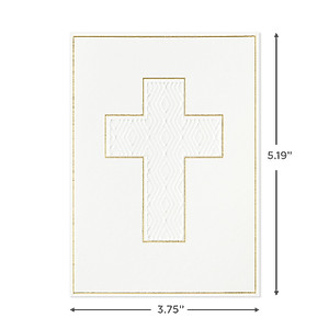 Hallmark Religious Easter Cards, Gold Cross (20 Blank Cards with Envelopes) for Confirmations, Baptisms, Weddings, Clergy Appreciation