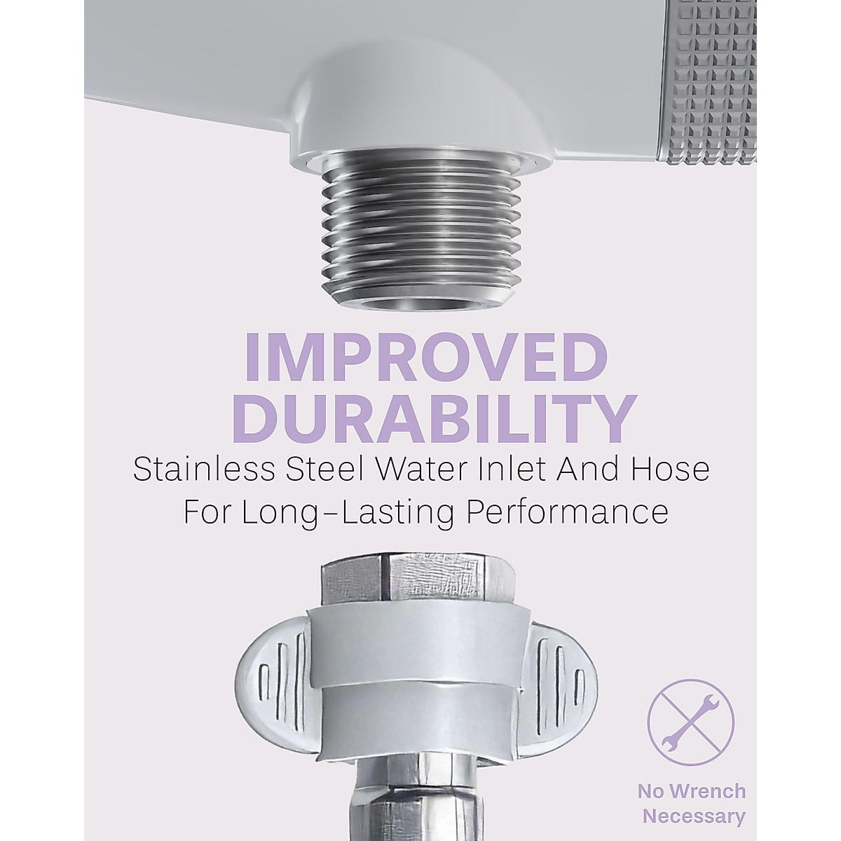 Veken Ultra-Slim Bidet Attachment for Toilet, Non Electric Dual Nozzle (Posterior/Feminine Wash) Hygienic Bidets Existing Toilets Seat, Adjustable Angle Water Pressure, Self Clean, Water Sprayer Baday