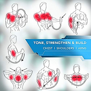 Zenooze's Power Twister Flex Bar, The Ultimate Upper Body Exercise Equipment for Strengthening Your Chest Workout, Shoulders,Biceps, Arms, Forearm Strengthener, Resorte para Hacer Ejercicio