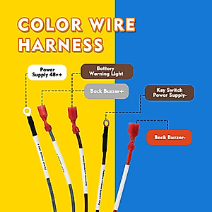 CLUBRALLY Golf Cart Control Wiring Harness for Club Car DS-Black Controller#1510-5201, DS Complete Vehicle Wiring Harnesses,OEM#102196601