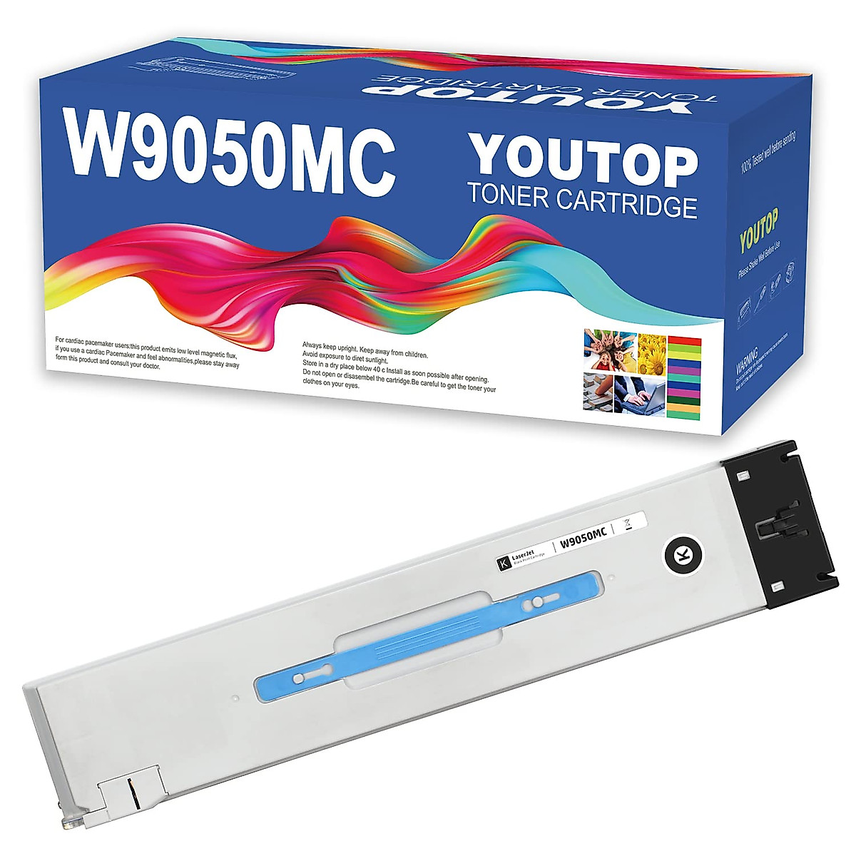 1PK W9050MC Black Toner Cartridge Compatible for HP Color Managed MFP E87640Z E87650Z E87660 Printer