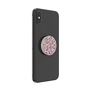 PopSockets Phone Grip with Expanding Kickstand, Glitter PopGrip - Rosebud
