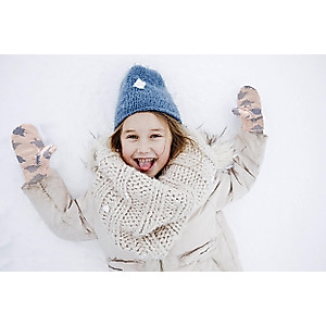 Slivery Color Toddler Gloves Kids Mittens Winter Warm Lined Fleece Gloves Waterproof Baby Boys Girls