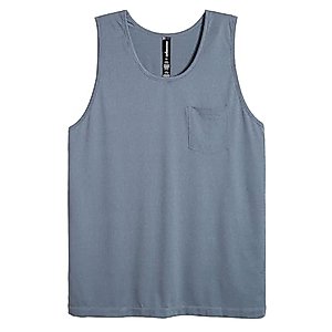 maamgic Tank Tops Men Regular-Fit Athletic Gym Workout Tank Tops Stretch Quick Dry Sleeveless Shirts for Men Blue Large