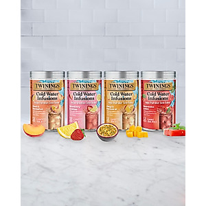 Twinings Cold Water Infusions Flavored Water Enhancer, Mango & Passionfruit, 12 Infusers 12 Count (Pack of 6)