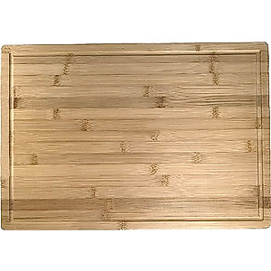 Extra Large Organic Bamboo Cutting & Charcuterie Board with Juice Groove & Reversible
