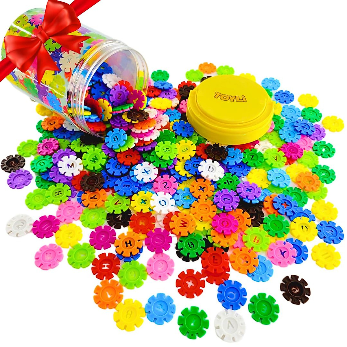 TOYLI Smart Coins 500 Pieces Interlocking Discs Set, Kids STEM Toys, Kindergarten Classroom Must Haves