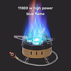 11000W Windproof Camping Stove Portable Outdoor Camping Furnaces Foldable Camping Burners Backpacking Stove Windproof Stove